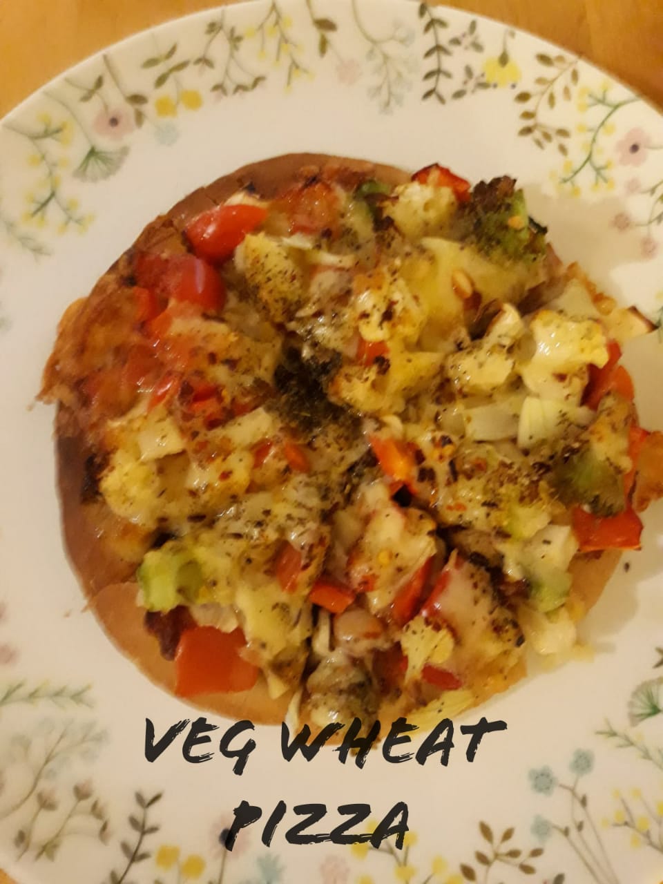 Veggie Whole Wheat Pizza | Healthy Veg Wheat Pizza - nams corner