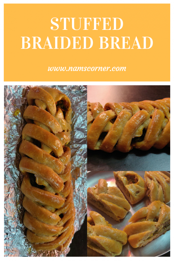 Stuffed Braided Bread | Whole Wheat Vegetable stuffed braided bread ...
