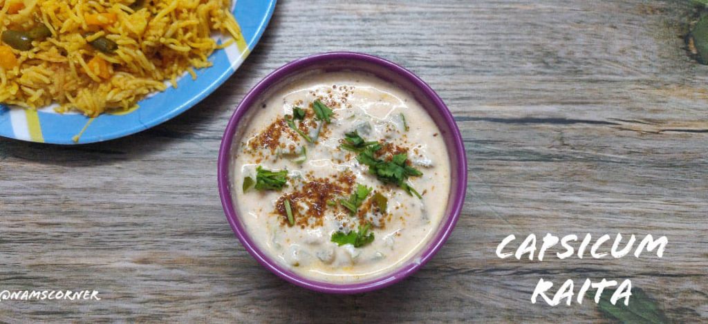 Capsicum Raita | How to make Capsicum Raita | Kudaimilagai Thayir ...
