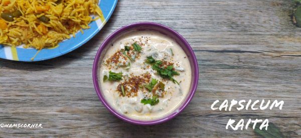 Capsicum Raita | How to make Capsicum Raita | Kudaimilagai Thayir ...