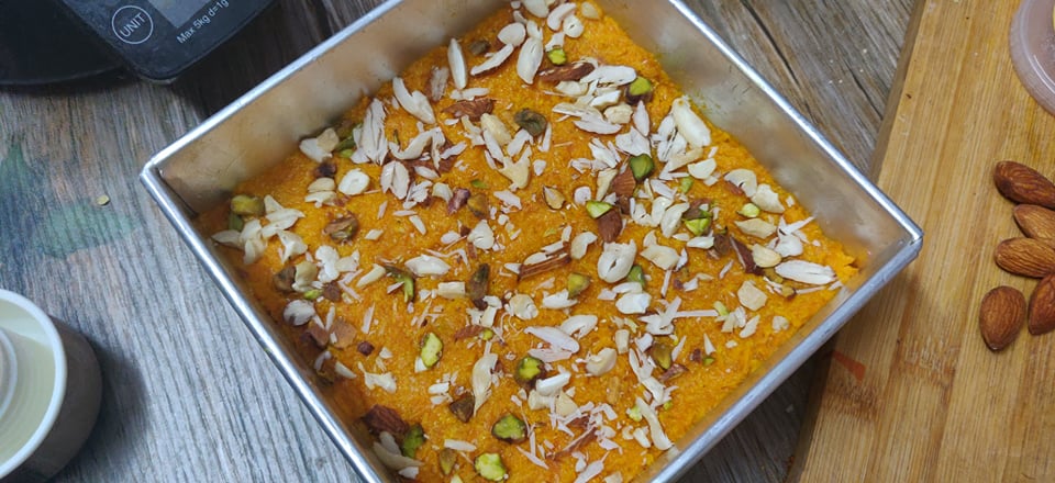 Carrot Burfi Recipe | Gajar Ki Burfi | How to make Carrot Burfi - nams ...