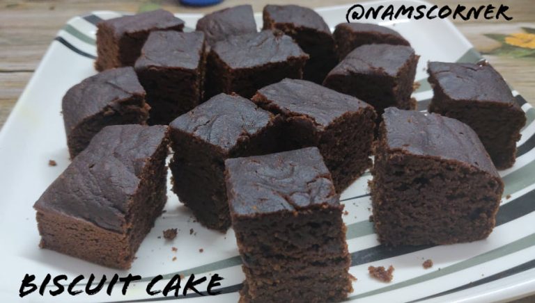 Biscuit Cake Recipe | Biscuit Cake Without Oven | 3 ingredient biscuit ...