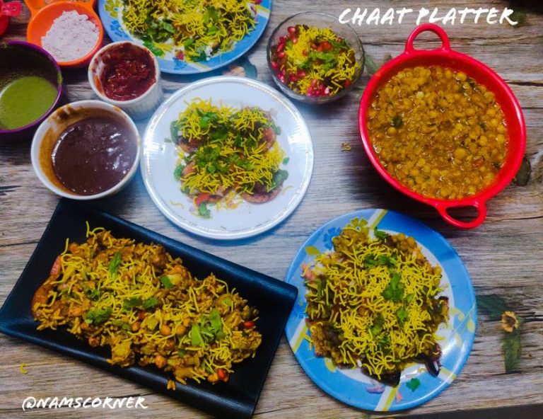 Chaat platter | Chaat Party Recipes - nams corner