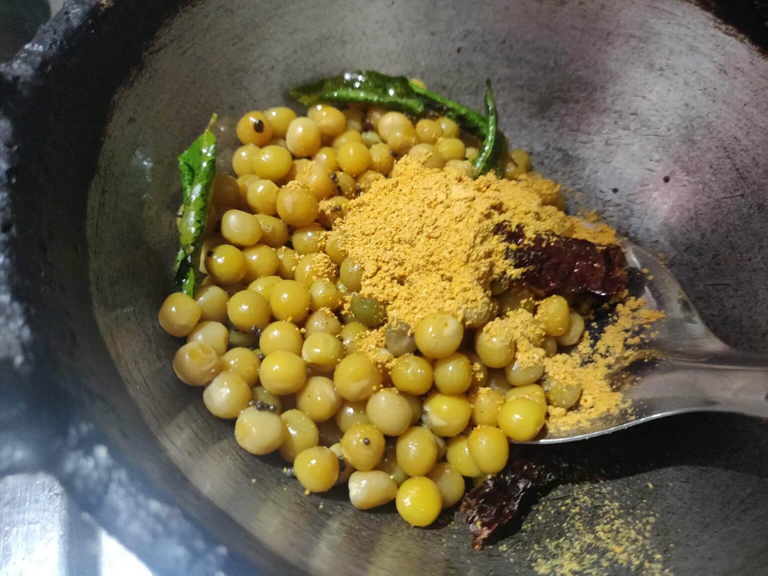 Pattani Sundal Recipe | Yellow peas sundal - nams corner